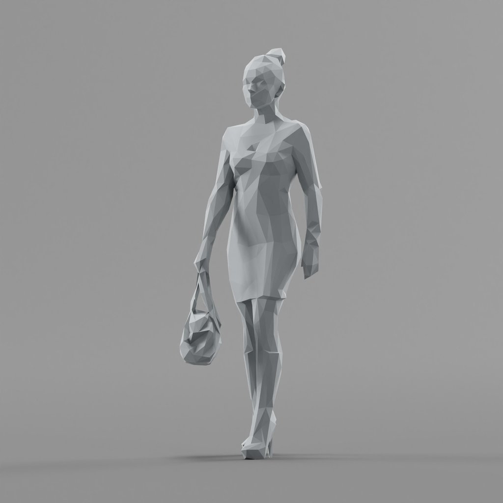 Rig Character Model - Maid | FREE Women models | BlenderKit