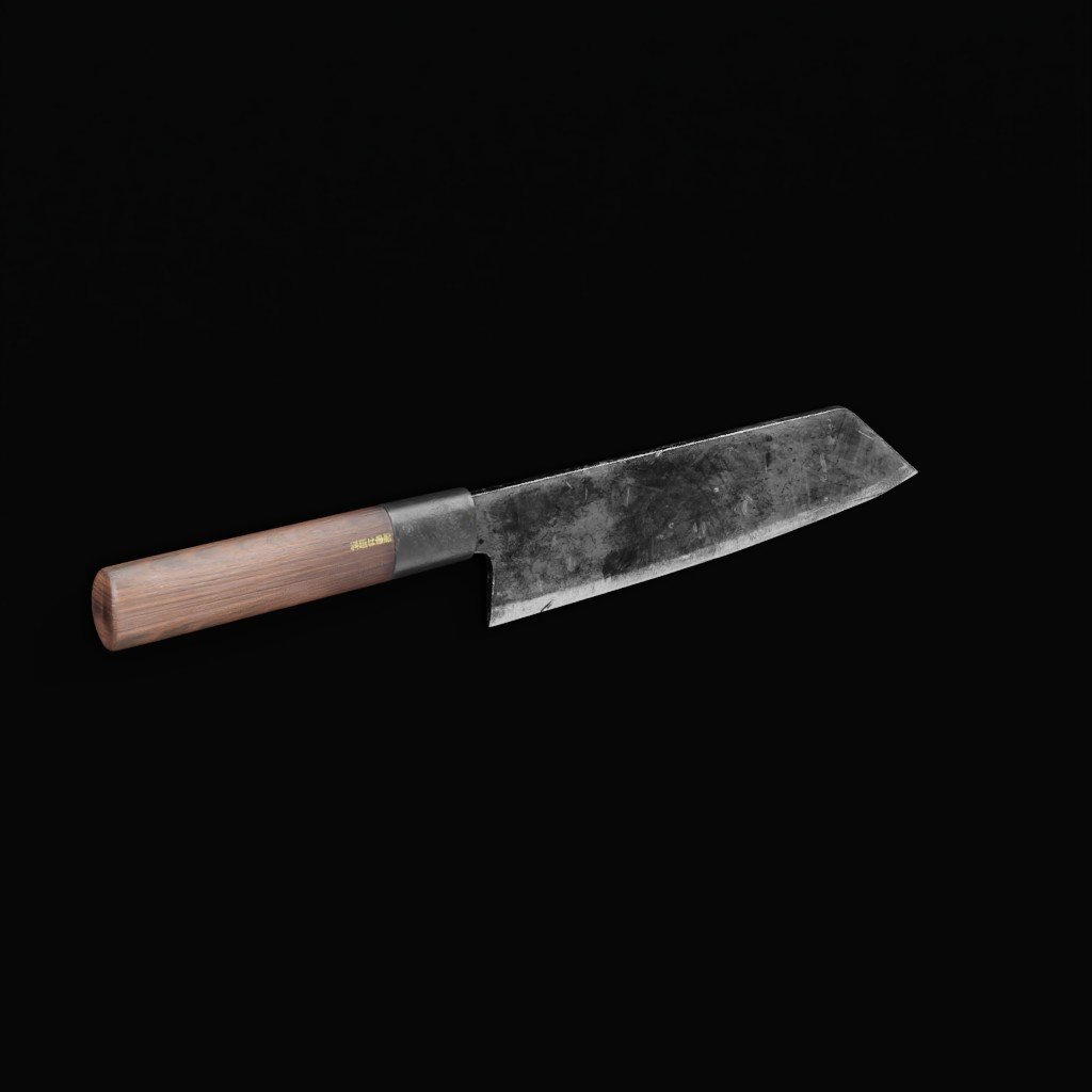 Japanese Deba Knife | FREE Kitchenware models | BlenderKit