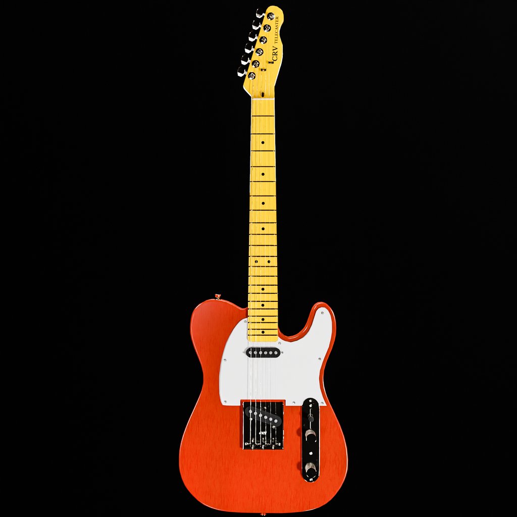 CRV Telecaster - Red & Maple | Musical Instruments models | BlenderKit