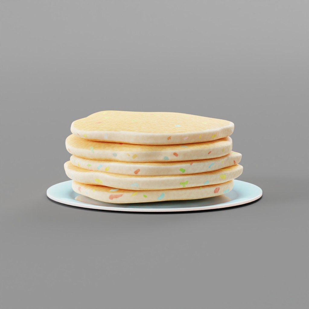 Pancakes with sprinkles | FREE Sweets / Desserts models | BlenderKit