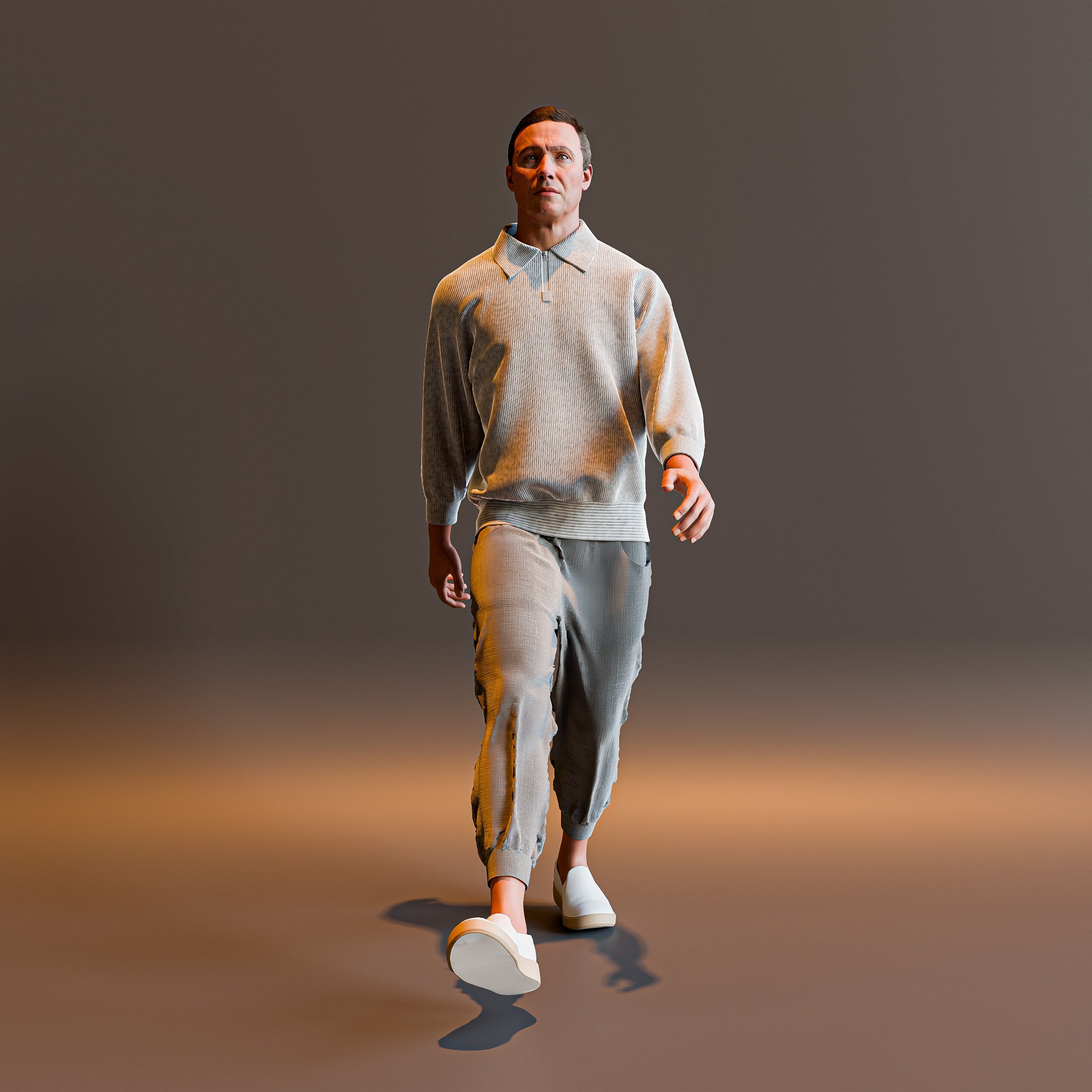 Male Walking Animation Cloth Simulation | Men models | BlenderKit