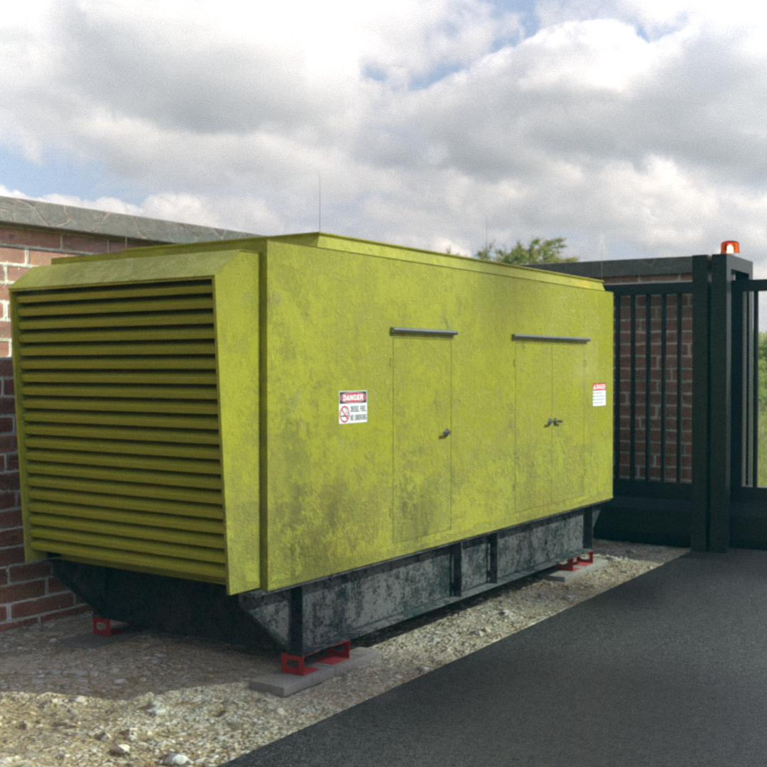 Diesel Generator Unit | Industrial Machinery models | BlenderKit