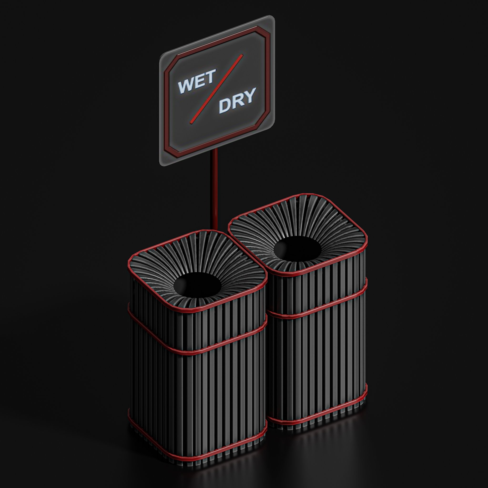 Trash bin | Urban Environment models | BlenderKit