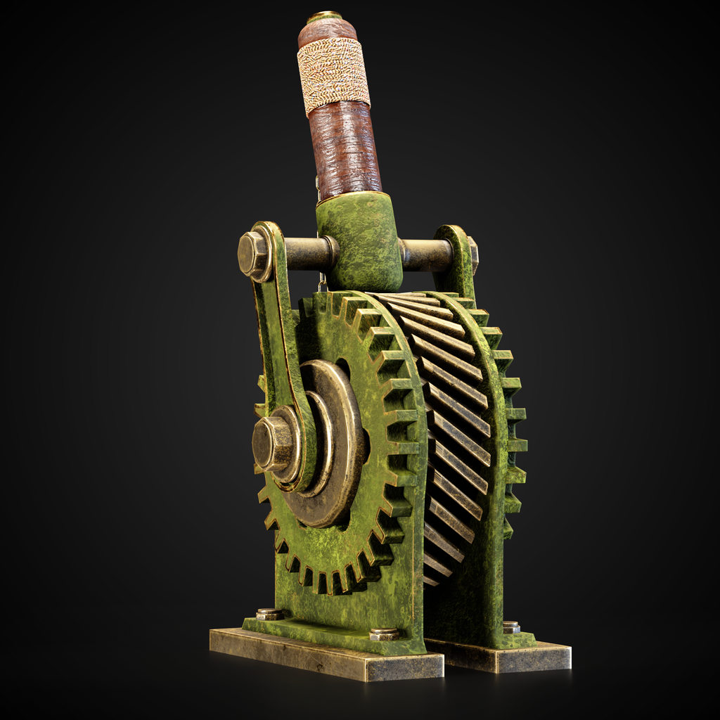 Mechanical Lever Game-Ready | Industrial Machinery models | BlenderKit