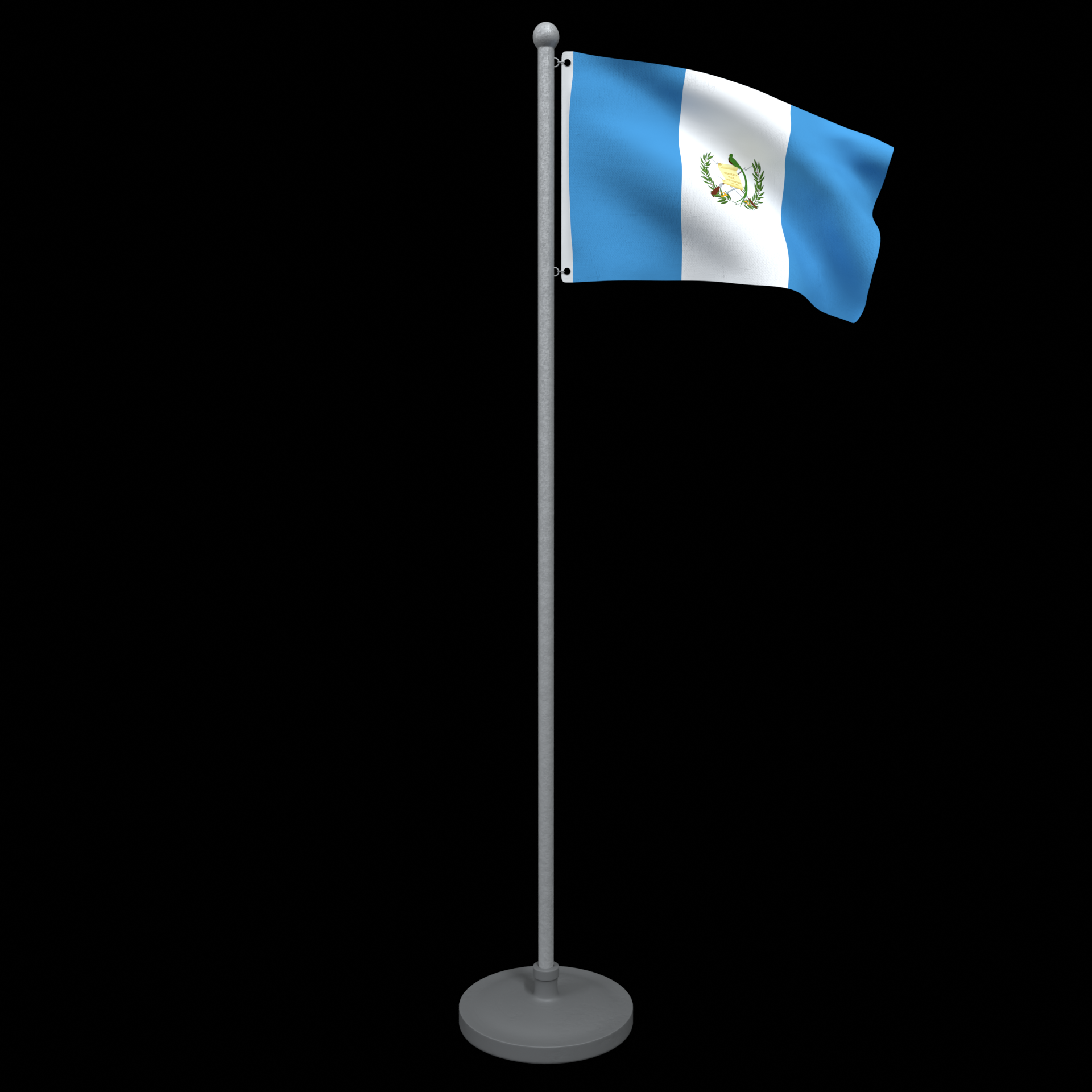 Animated Flag of Guatemala | Exterior Elements models | BlenderKit