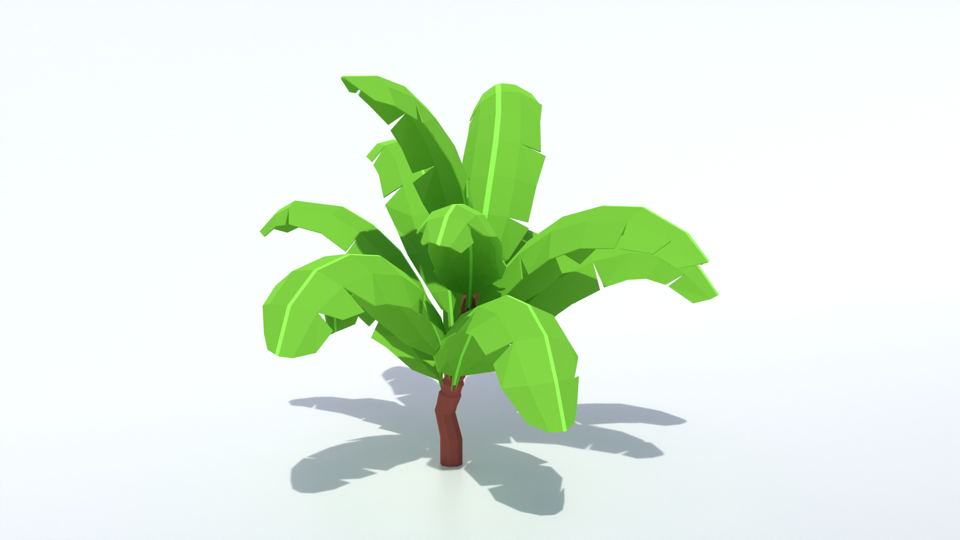 Low Poly Cartoon Banana Tree | Trees models | BlenderKit