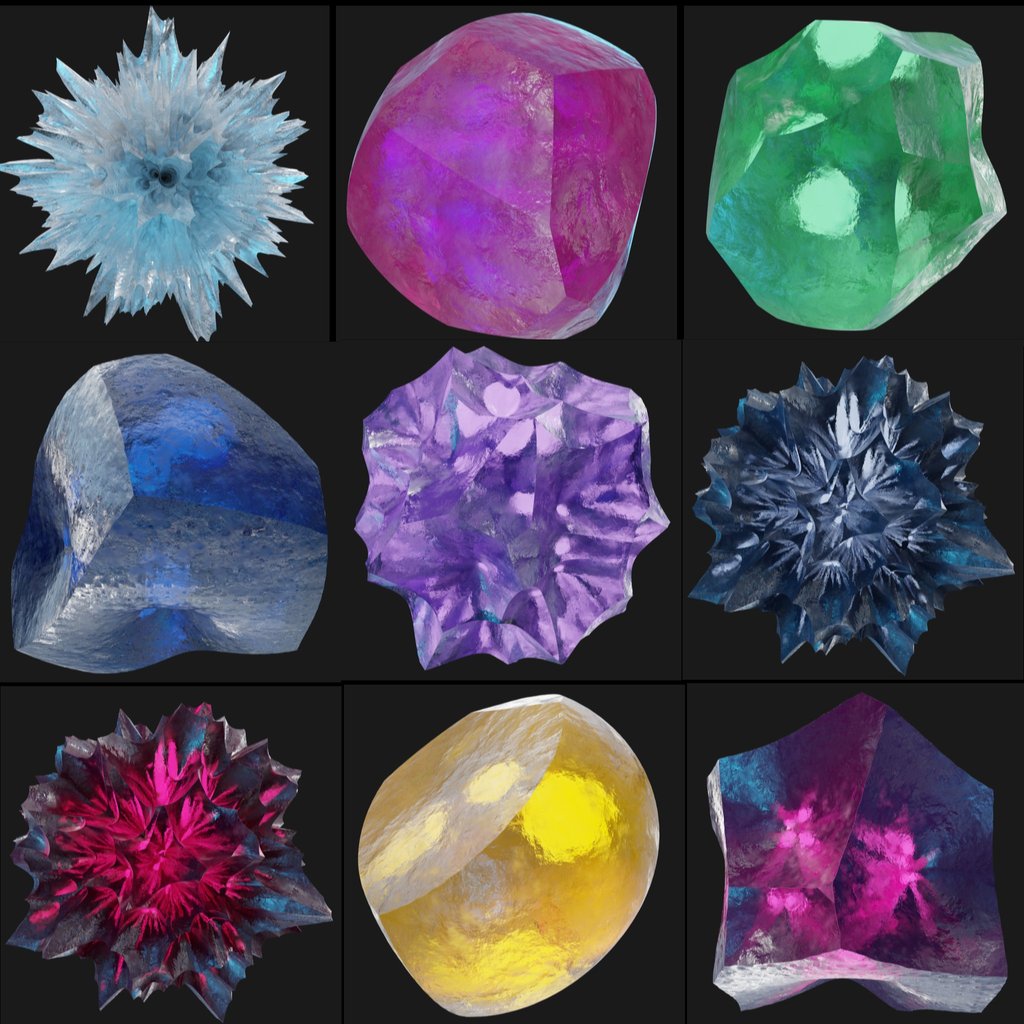 Procedural diamond | FREE stone materials | BlenderKit
