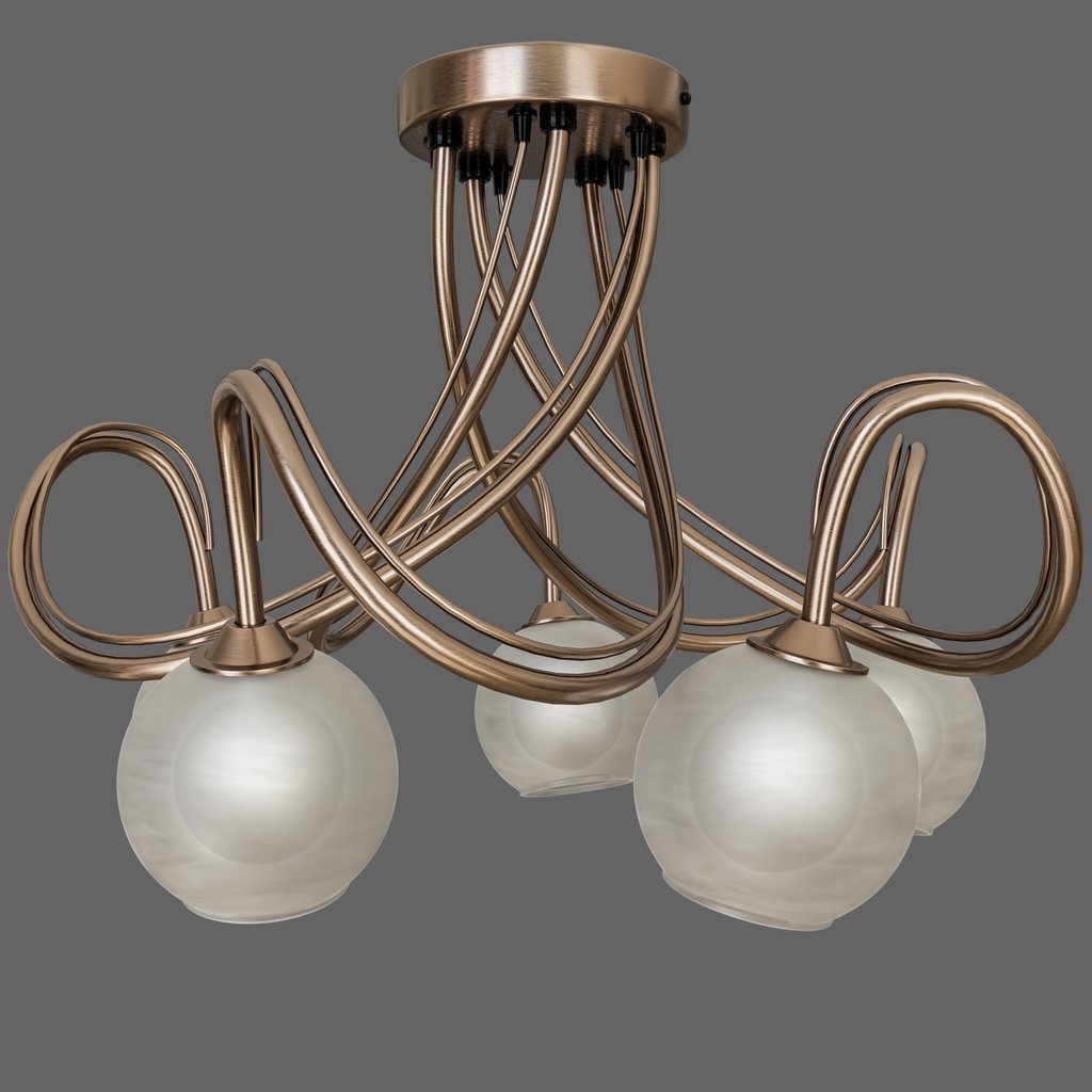 Modern Light RS antique-brass | Ceiling Lights models | BlenderKit