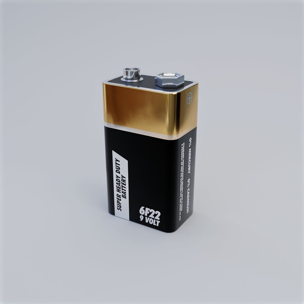 Transistor battery 9v | Miscellaneous models | BlenderKit