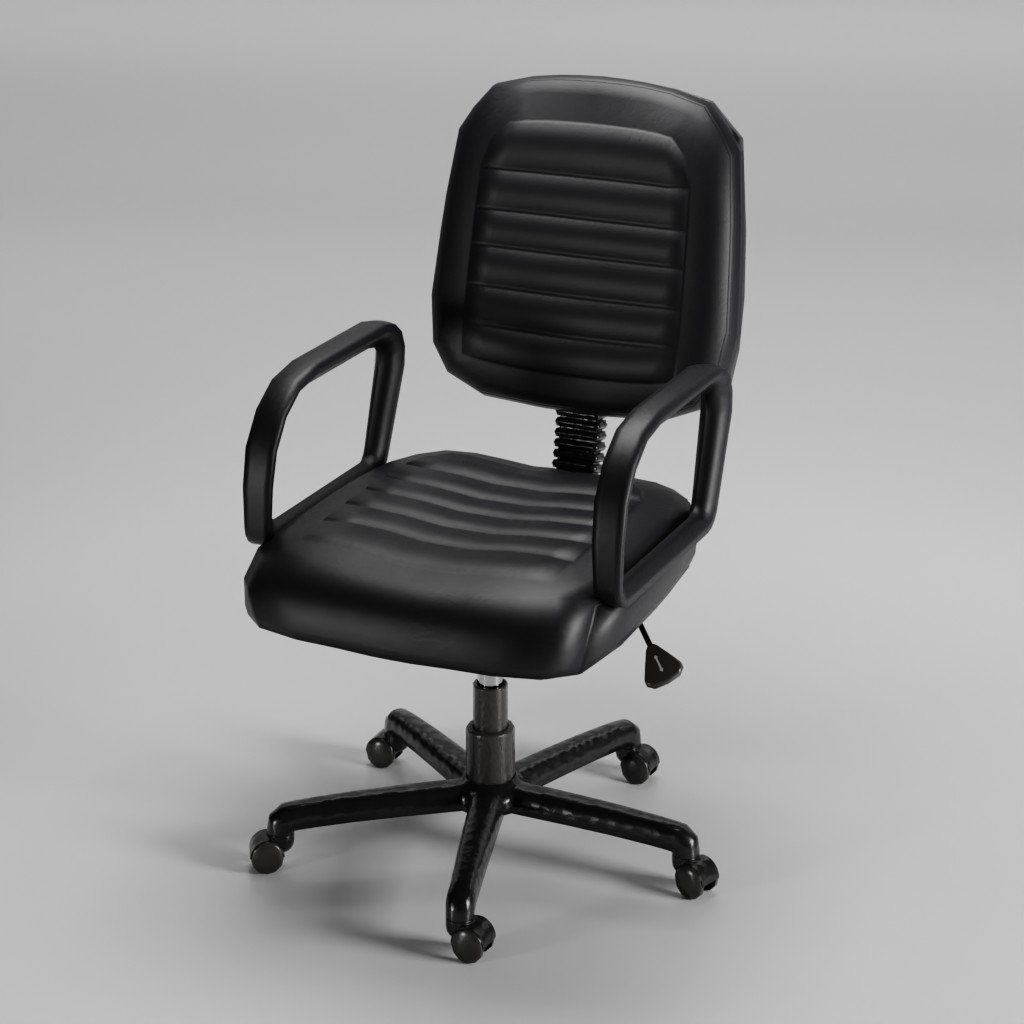 Leather office chair | FREE Desk Chairs models | BlenderKit