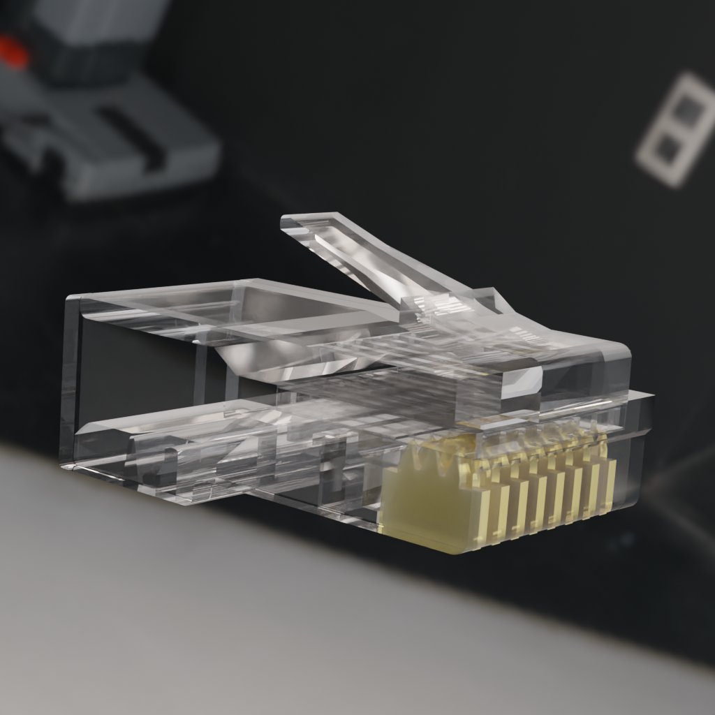 RJ45 connector | FREE Computer Peripherals models | BlenderKit