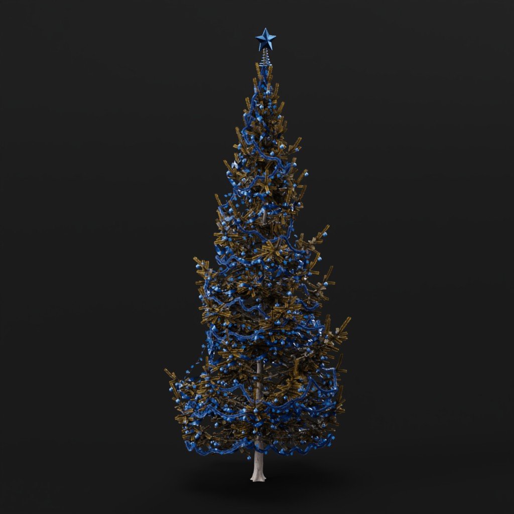 Christmas Tree Yellow Elder | Holiday Decorations models | BlenderKit