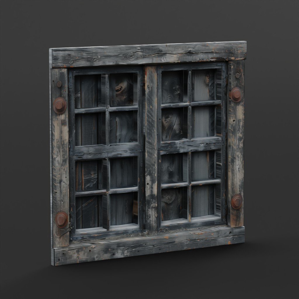 Old window - T - 30 | Windows models | BlenderKit