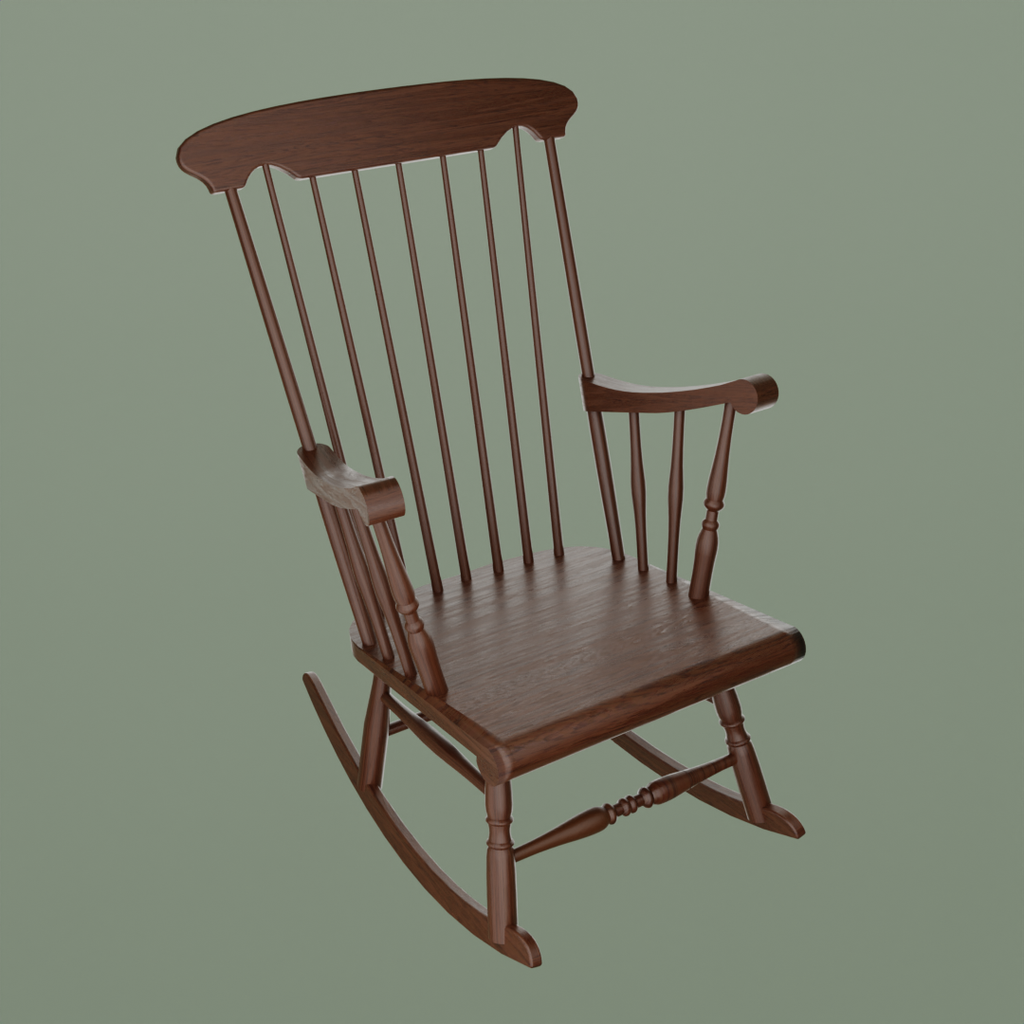BlenderKit | Download the FREE Rocking Chair model