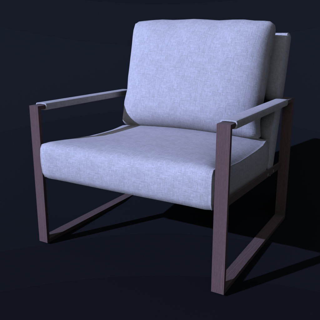 Wide Office Chair Coushined | Desk Chairs models | BlenderKit