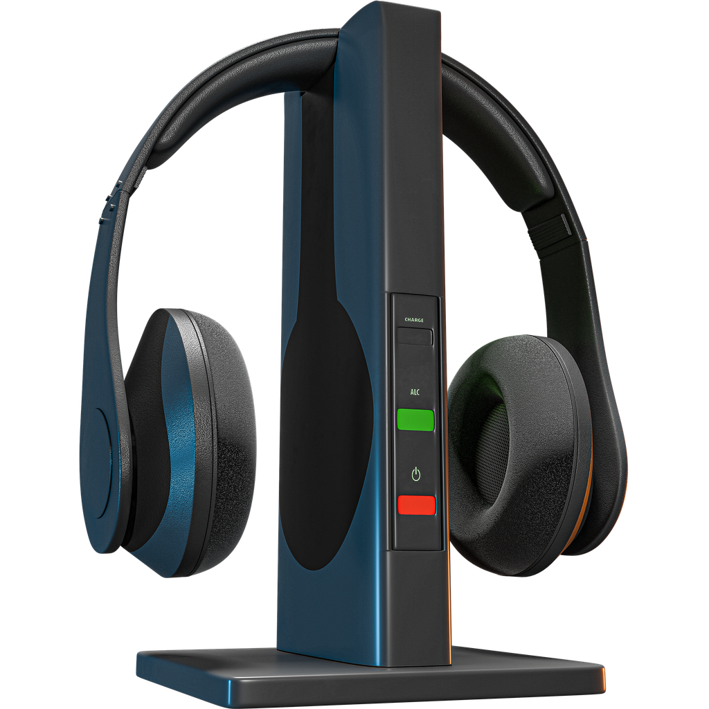 Black headphone CGAXIS | Audio Devices models | BlenderKit