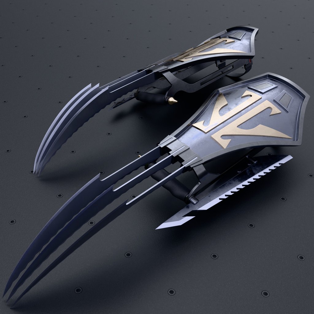 Ivaldi claw guantlet | Sci-Fi Weapons models | BlenderKit