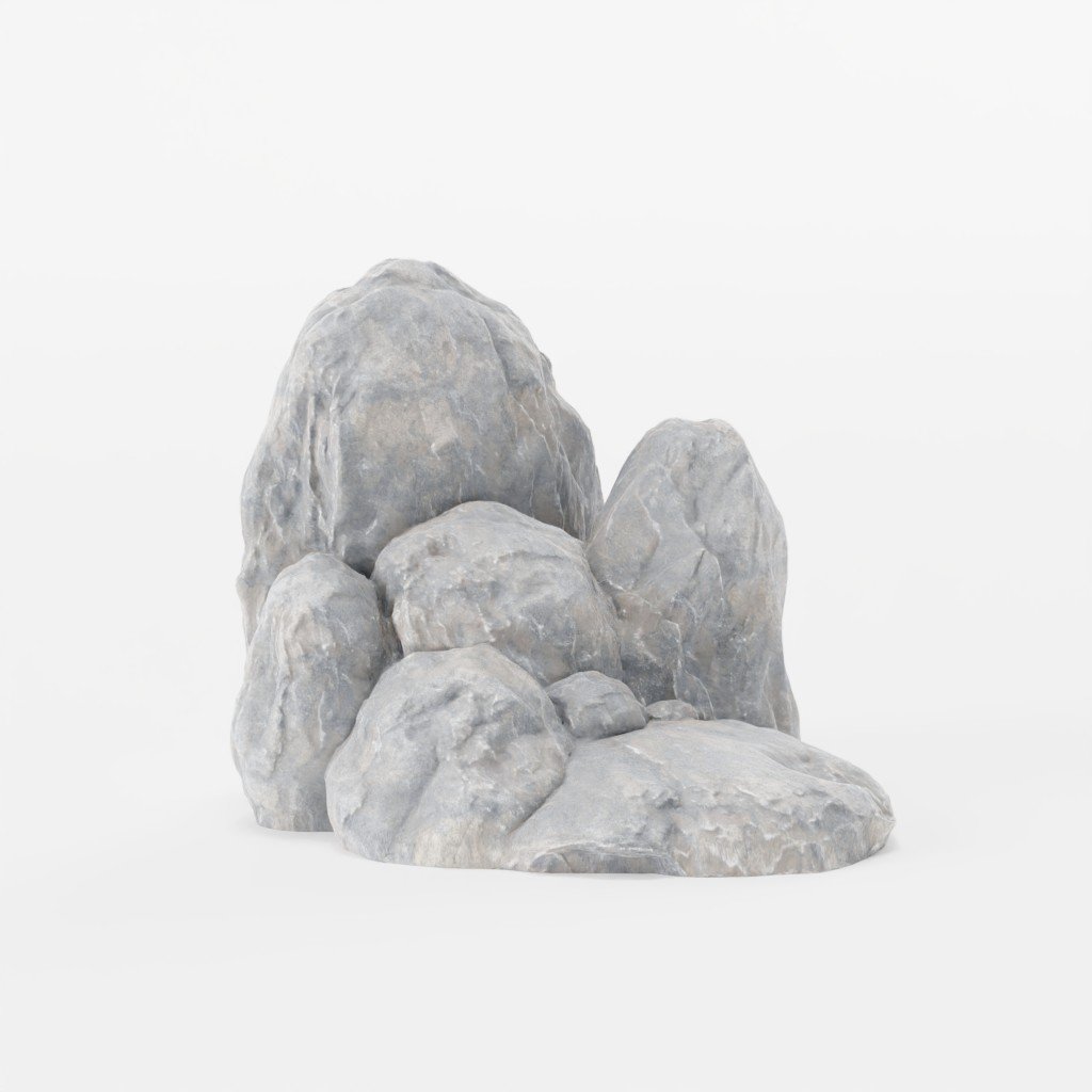 Rocky Boulder Group 1 | 3D Environment Elements models | BlenderKit
