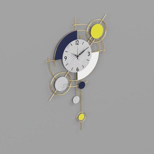 Decorative luxury wall clock 01 | FREE Clocks models | BlenderKit