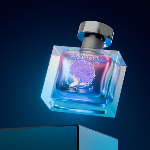 Modern Square Perfume Bottle | FREE Studio scenes | BlenderKit