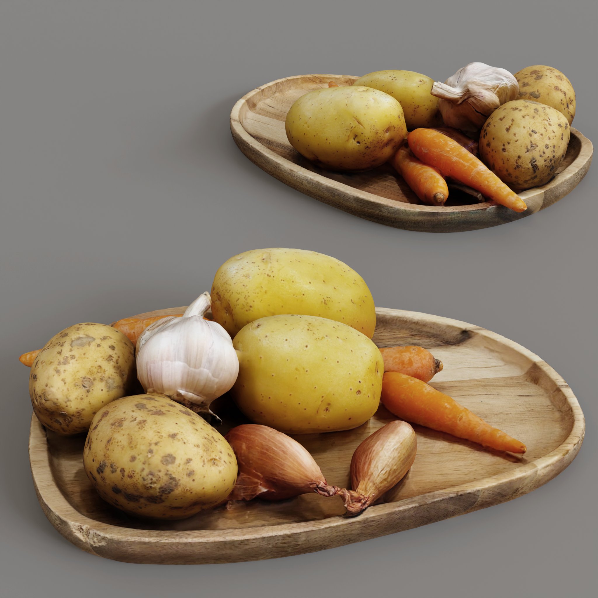 Vegetables platter | Fruit & Vegetables models | BlenderKit