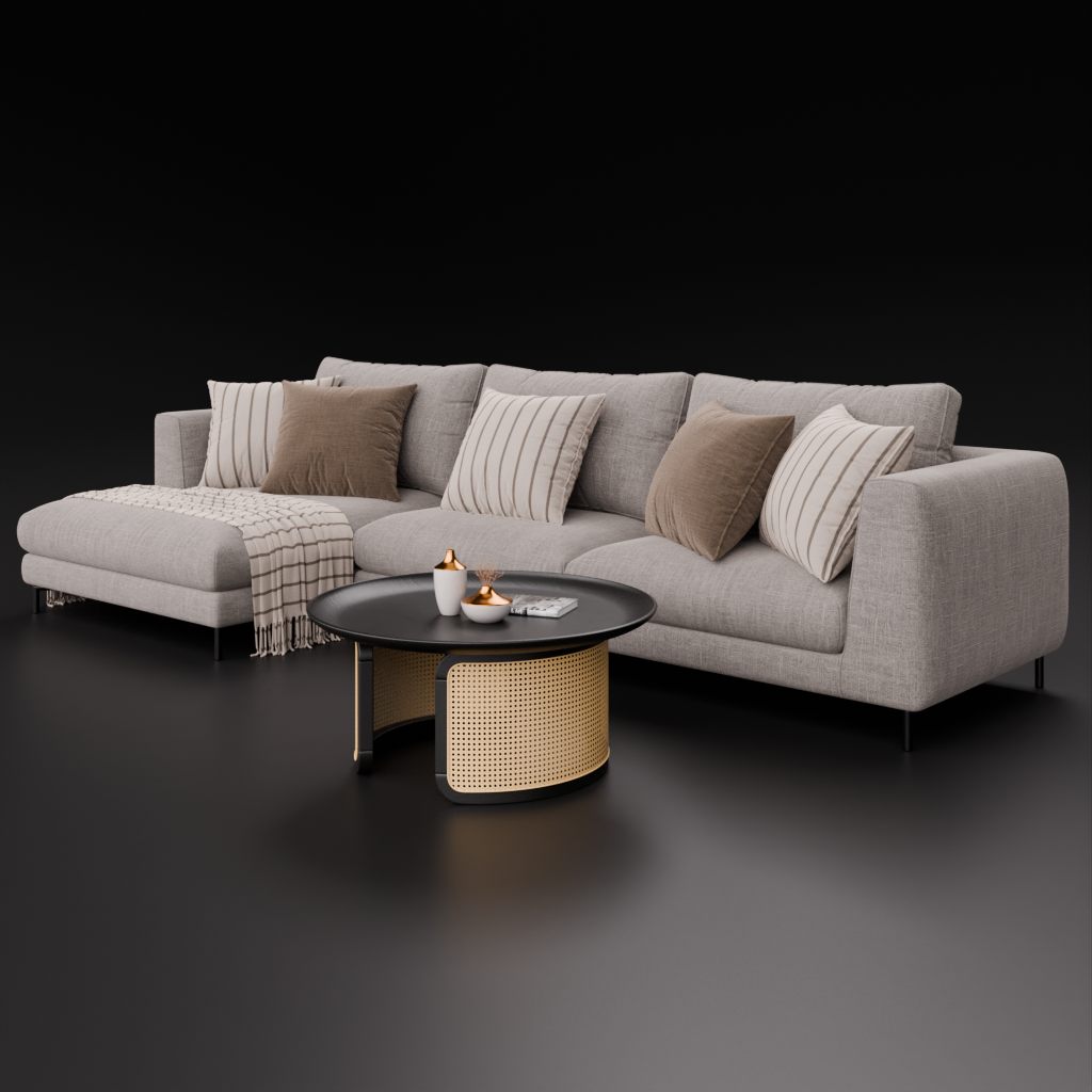 Sofa Nathan Twils Corner | Sofas models | BlenderKit