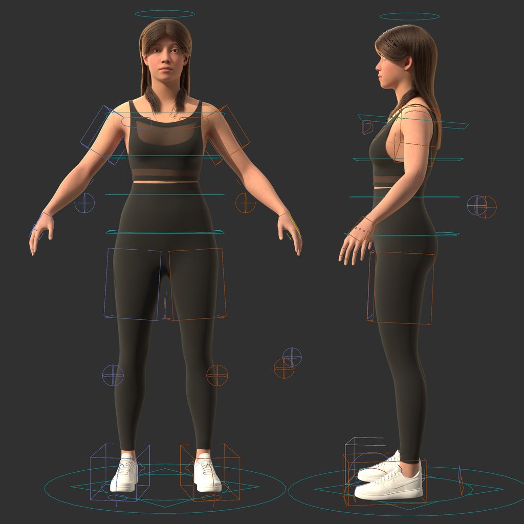 Woman in leggings | Women models | BlenderKit