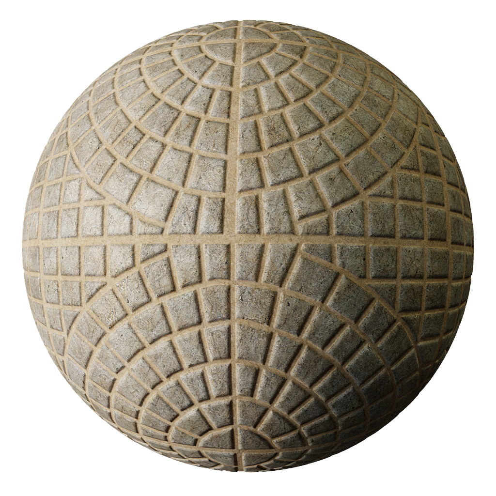 Circular Paving Rough Sandstone | FREE paving materials | BlenderKit