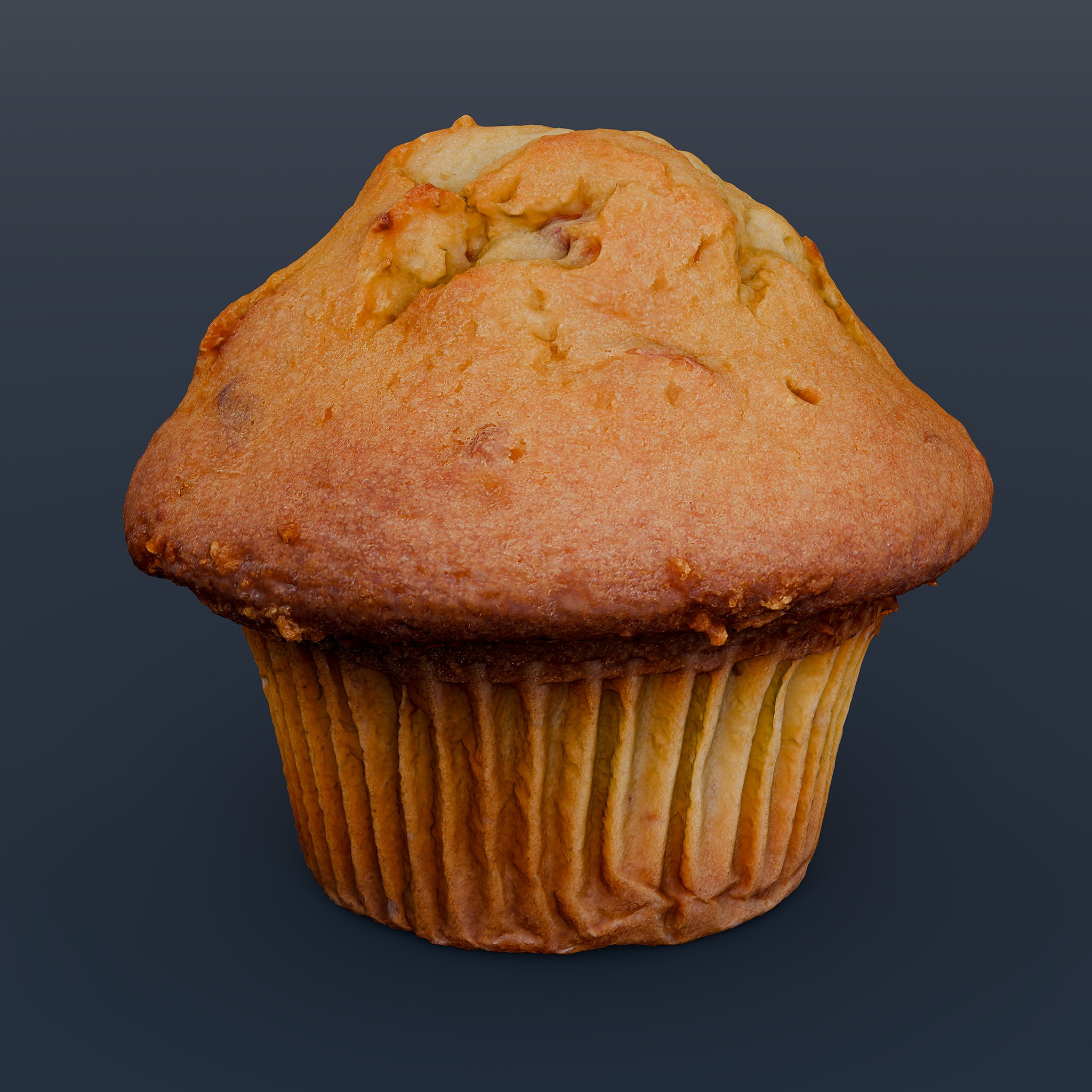 Muffin Raspberries Dessert Bakery | Sweets / Desserts models | BlenderKit