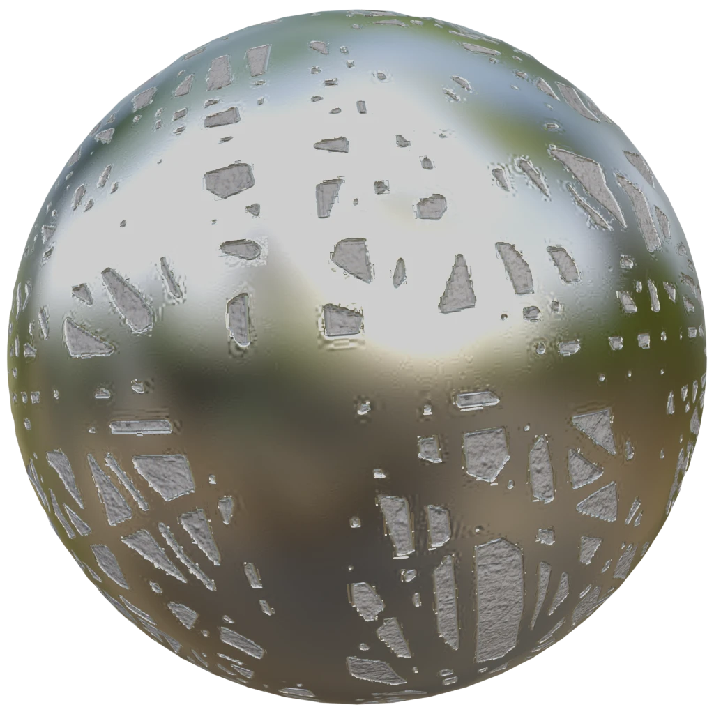 Concerete wall extreme metal stripes | FREE metal materials | BlenderKit