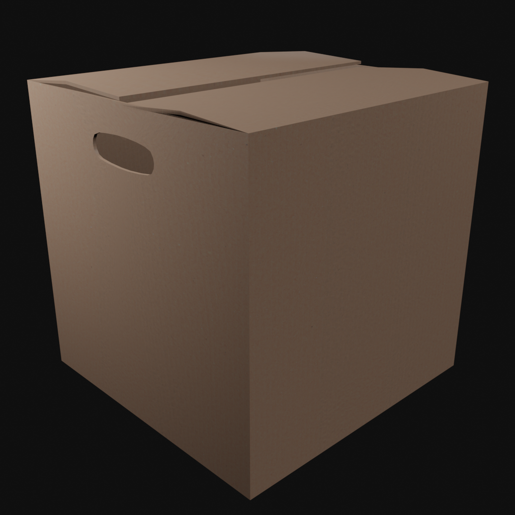 A common 1x1 ft box | FREE Containers models | BlenderKit