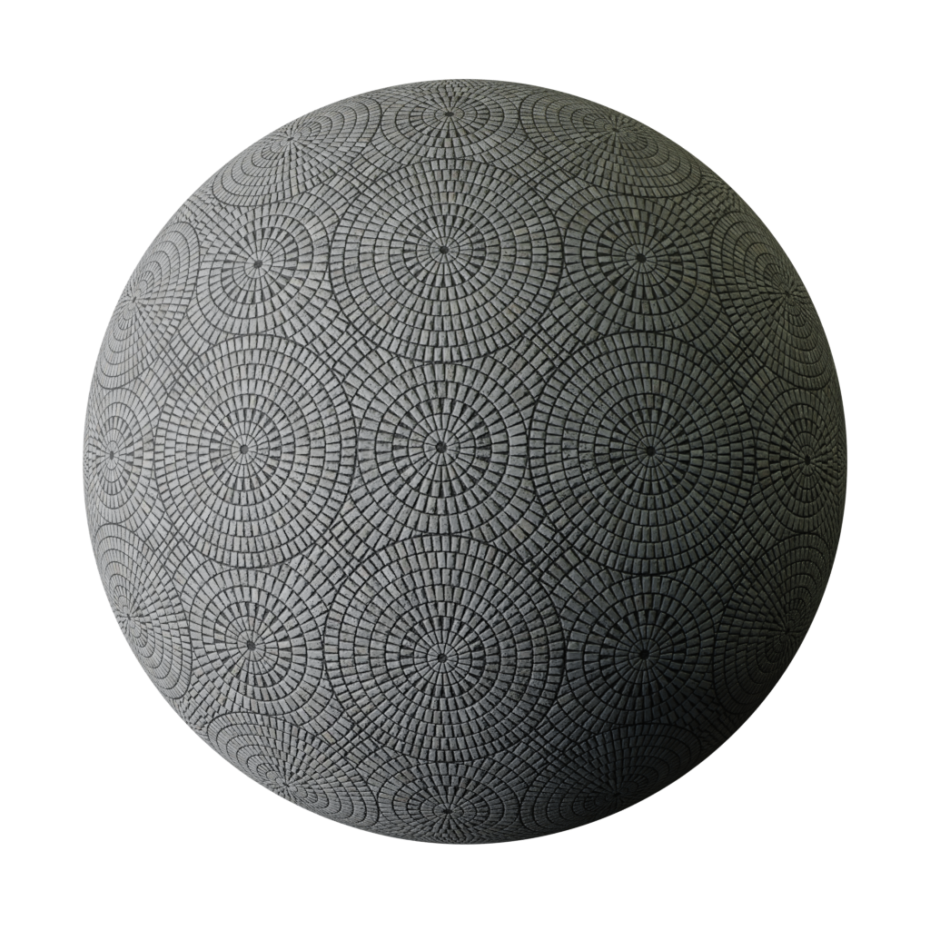Circular paving tile | FREE tiles materials | BlenderKit