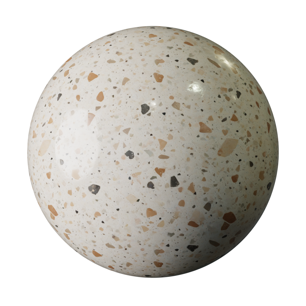 Neutral Terrazzo Tile | FREE marble materials | BlenderKit