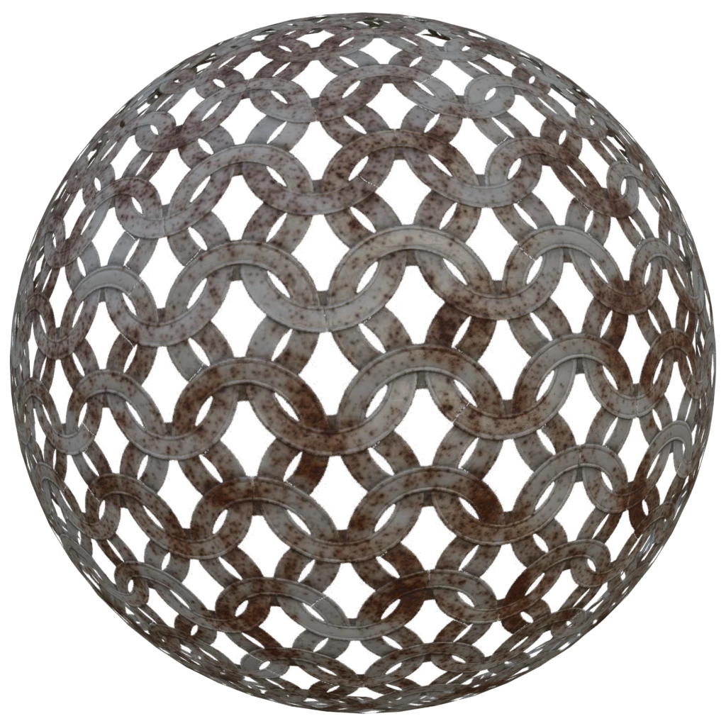 Rusty Circular chainmail | FREE metal materials | BlenderKit