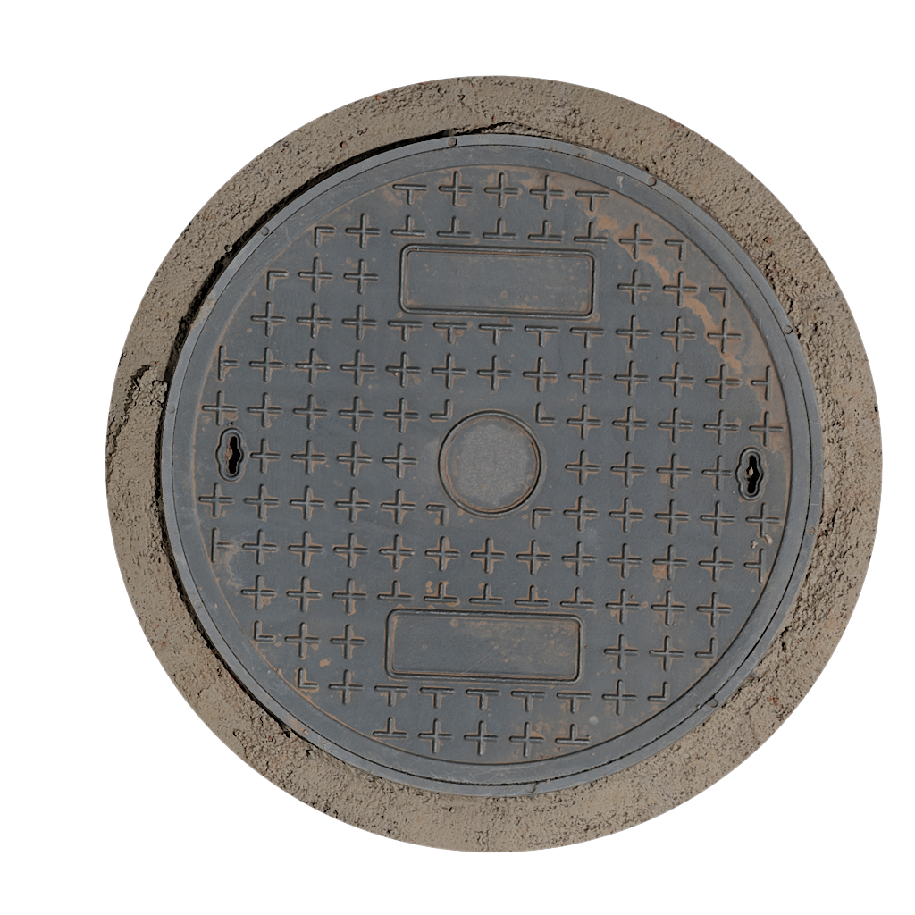 Manhole Cover | FREE metal materials | BlenderKit