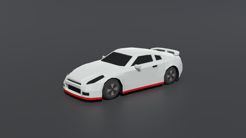 Low Poly Nissan GT-R35 | Modern Cars models | BlenderKit