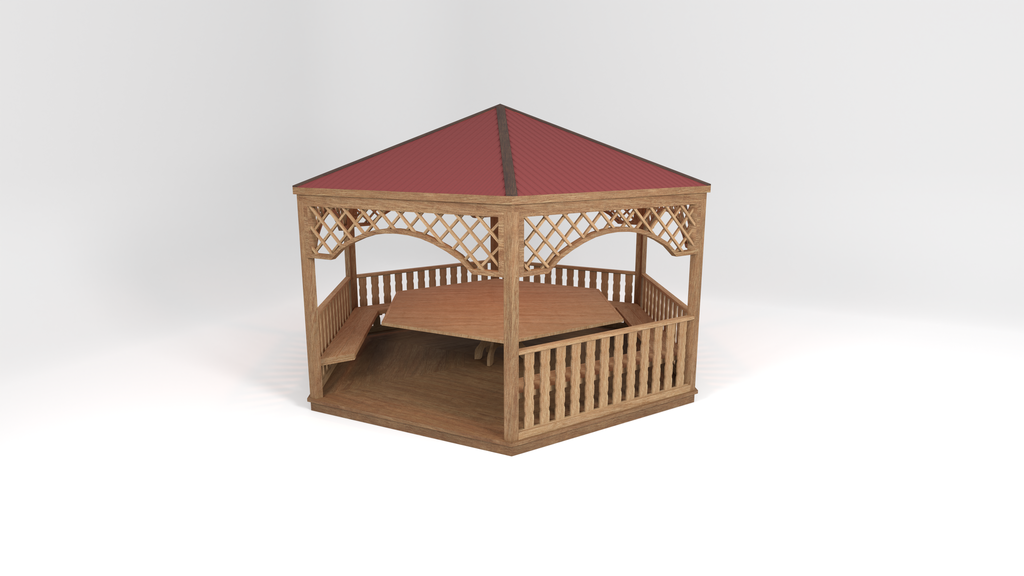 Wooden gazebo | FREE 3D Other models | BlenderKit
