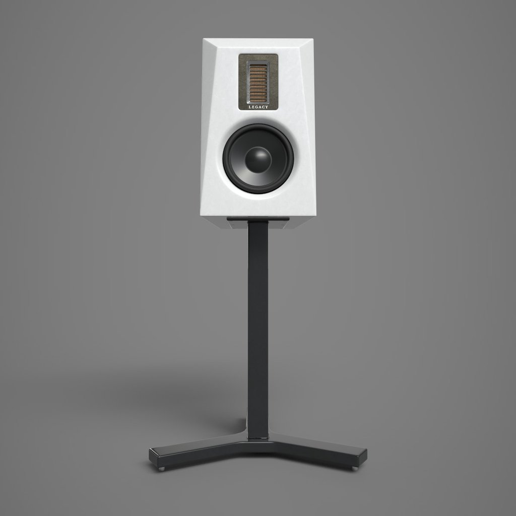 Hi-Fi Monitor White Composite | Audio Devices models | BlenderKit