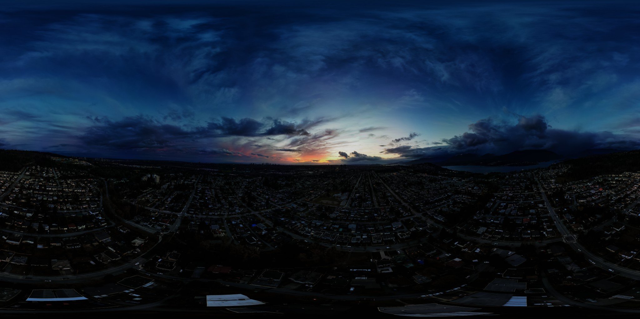 Aerial Dramatic Sunset | 3D Cityscapes HDRs | BlenderKit