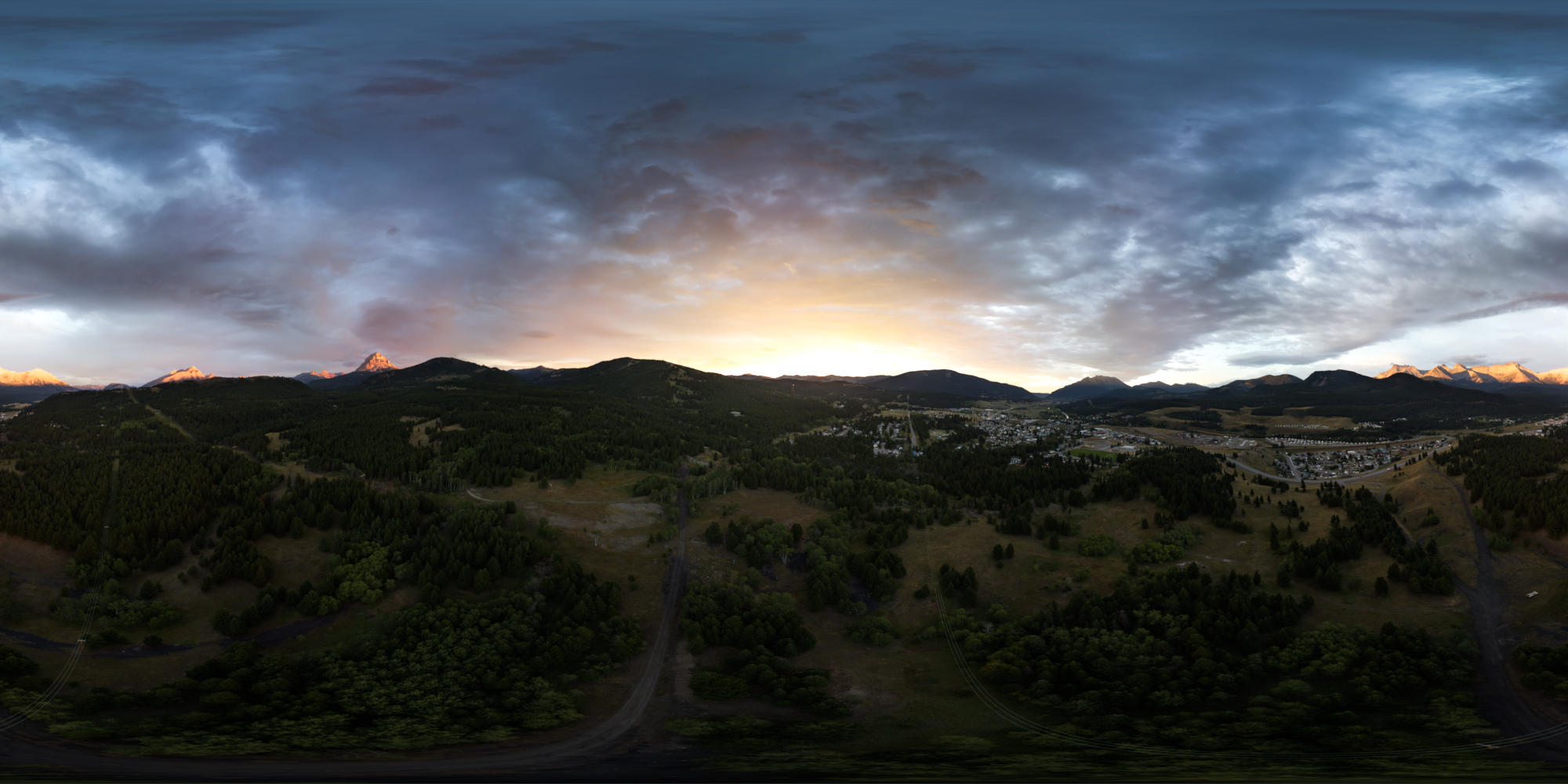 Dramatic Aerial Sunrise Landscape | Landscapes HDRis | BlenderKit