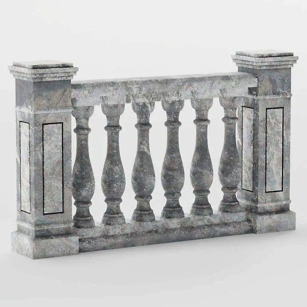 Balustrade - Stone Balcony 11 | Architectural Structures models ...