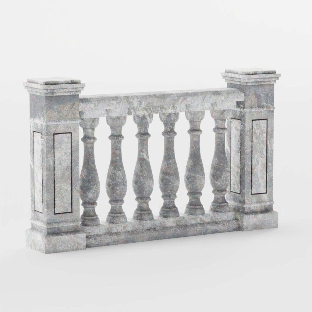 Balustrade - Stone Balcony 11 | Architectural Structures models ...