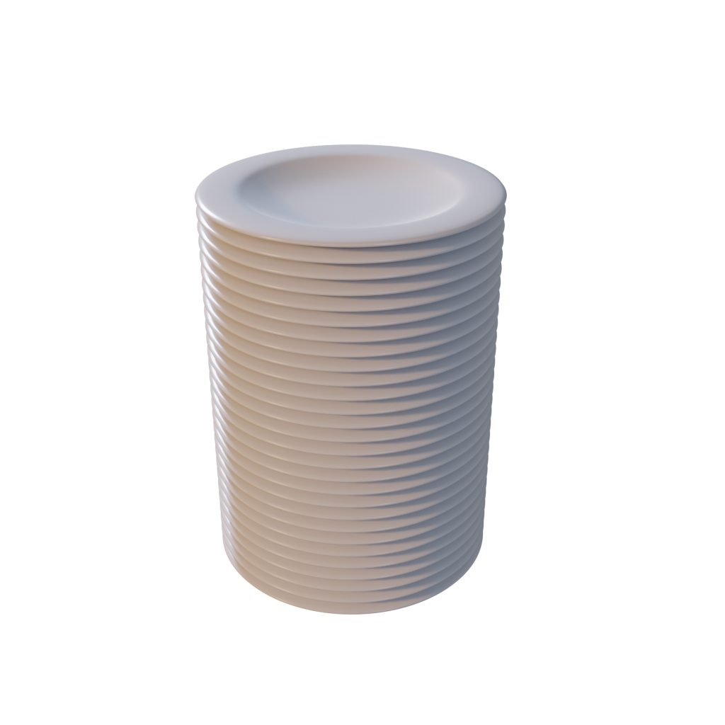 Plate set | FREE Kitchenware models | BlenderKit