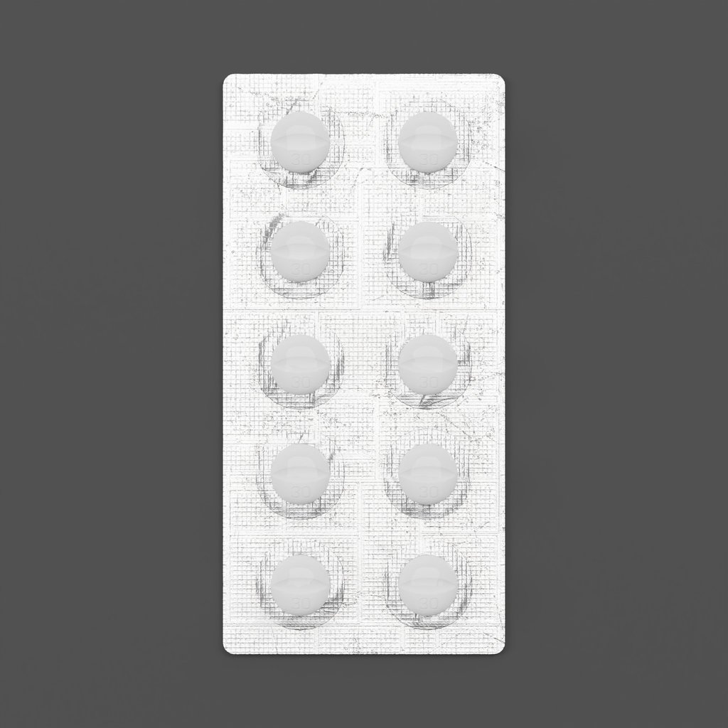 Pill Blister - Circular | Pharmacy models | BlenderKit