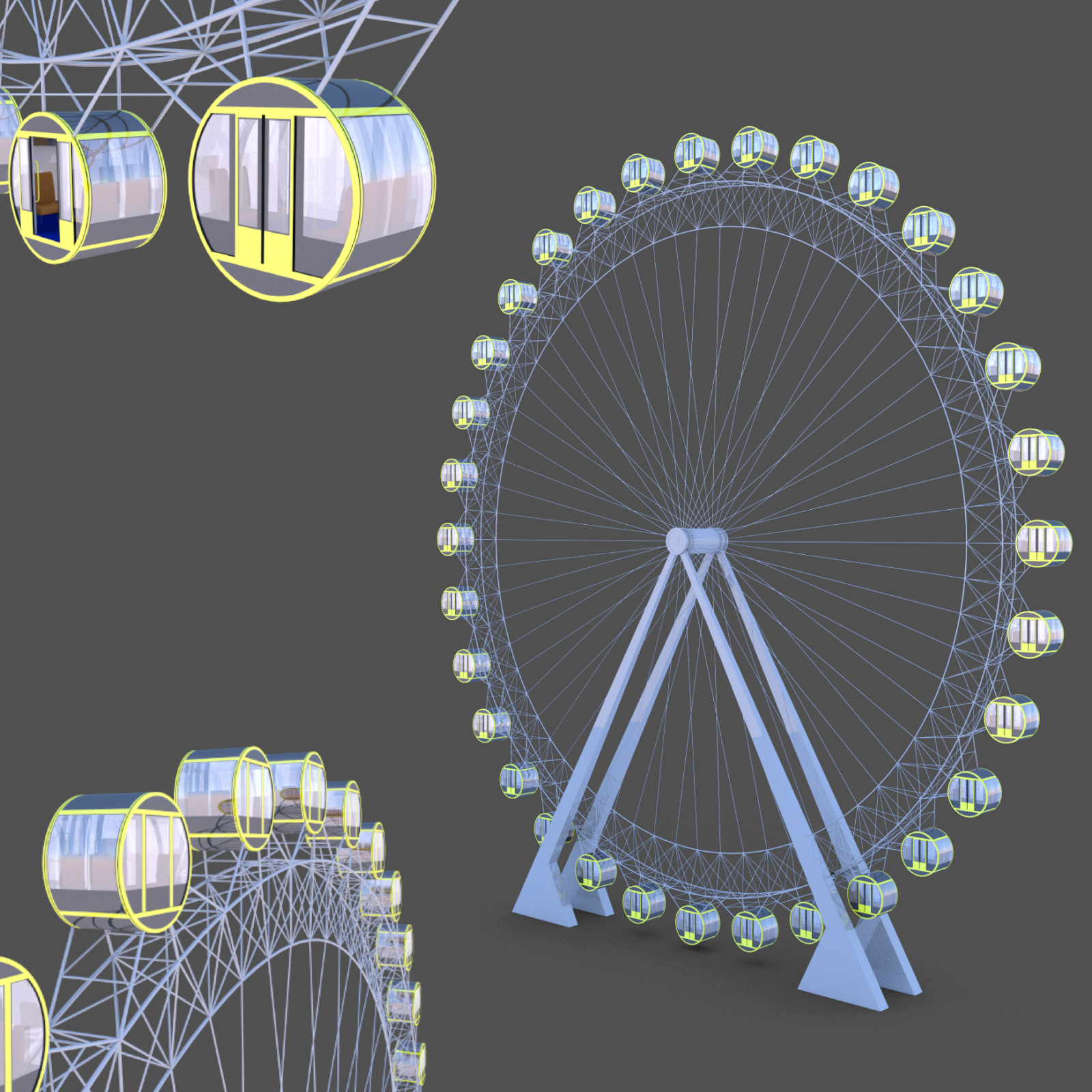 Ferris wheel | Architectural Structures models | BlenderKit