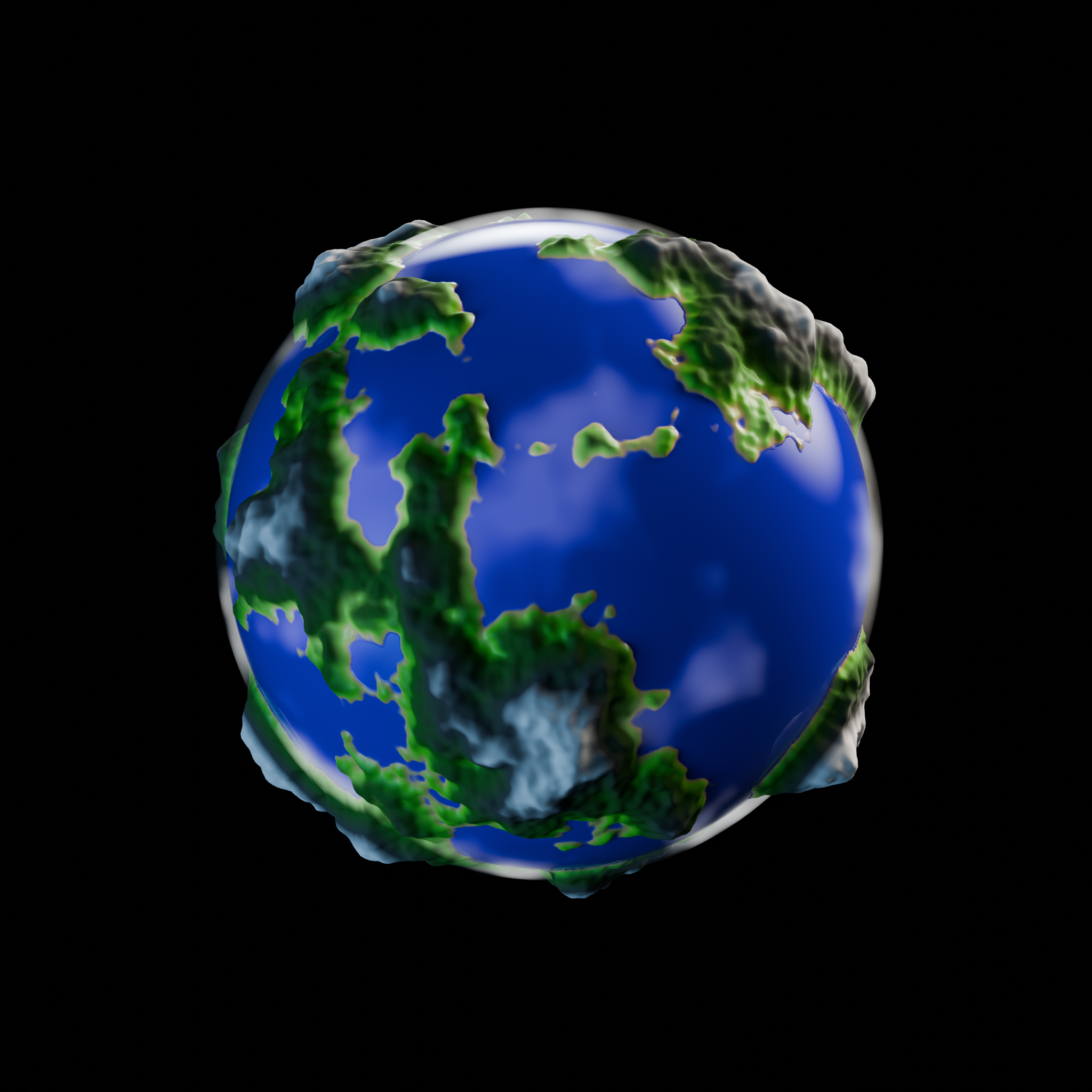 Procedural Animated Planet | Planet models | BlenderKit