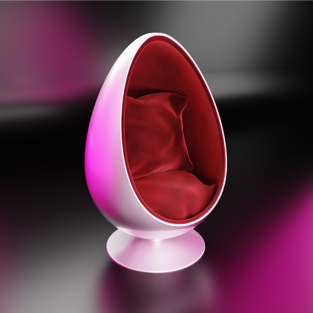 Egg Pod Chair - White | Chairs models | Blendkit