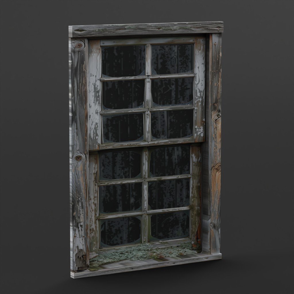 Old window - T - 25 | Windows models | BlenderKit