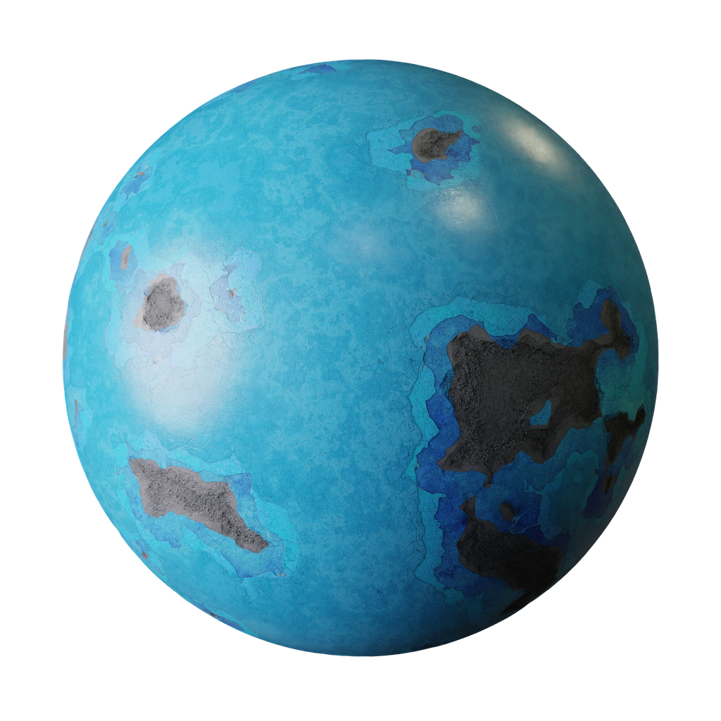 Damaged blue wall | FREE plaster materials | BlenderKit