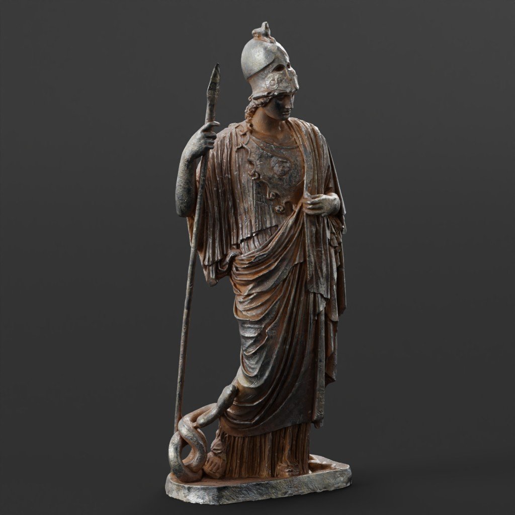Iron Athena Pallas Giustinian | Interior Sculptures models | BlenderKit